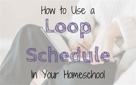How To Use A Loop Schedule In Your Homeschool Homeschooling 4 Him