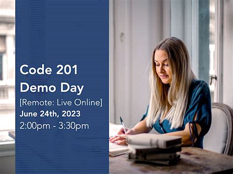 Code 201 Virtual Demo Day Presentations June 24 2023 Online Event Allevents