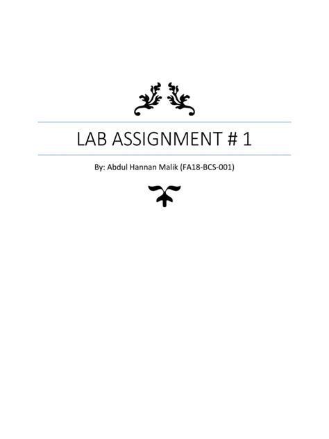 Lab Assignment 1 Pdf Constructor Object Oriented Programming Programming