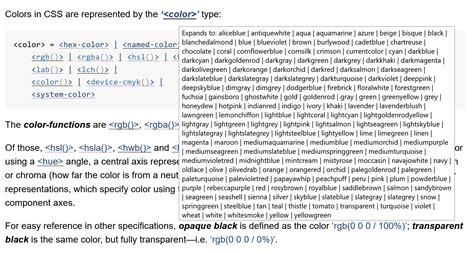 Pernicious Links To Css Color 3 For ` ` · Issue 6436 · W3ccsswg