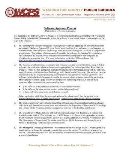 Software Approval Request Form Purchasing Department