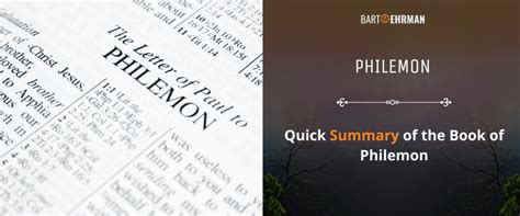 Philemon Quick Summary Of The Book Of Philemon
