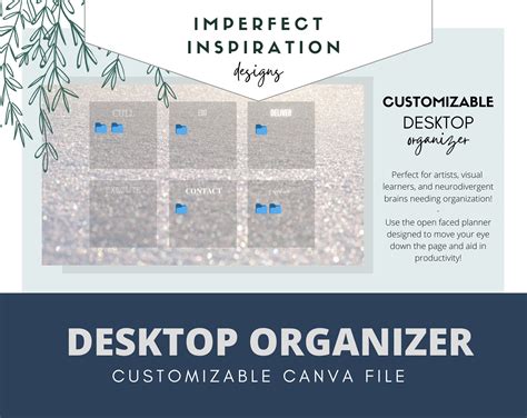 Desktop Workflow Organizer Canva Template Custom Kanban Etsy