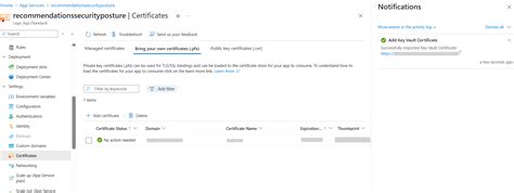 Service With Owner Level Access Unable To Bind Certificate In Keyvault Microsoft Qanda