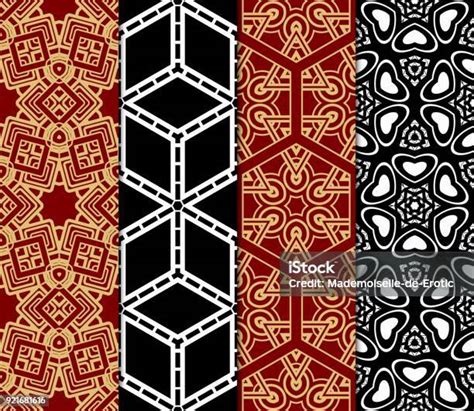 현대 기하학적 패턴의 집합입니다 벡터 일러스트 레이 션 패션 디자인 인테리어 벽지에 대 한 0명에 대한 스톡 벡터 아트 및 기타