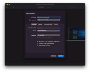 Using RDP To Connect To A Windows Computer From MacOS Computer Action Team