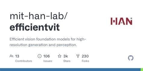 Github Mit Han Labefficientvit Efficient Vision Foundation Models