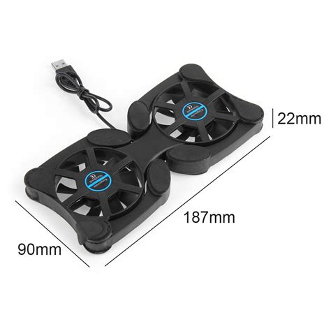 Dual Cooling Fan Notebook Computer Foldable Cooler Radiator Tech