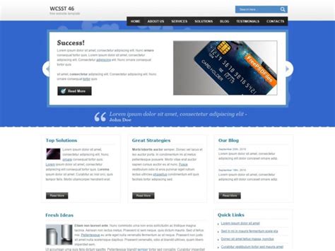 Free Htmlcss Templates For Downloading Wcsst 46 Free Html Templates Free Css Templates And More