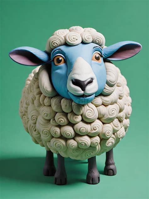 Sheep Figurine Creative Art Concept Stock Illustration Illustration