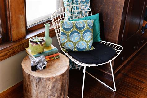 DIY Tree Stump Side Table