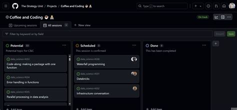 Using Github To Plan And Organise Coffee And Coding Data Science The Strategy Unit