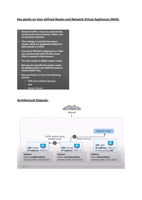 Nva With User Defined Routes Key Points On User Defined Routes And