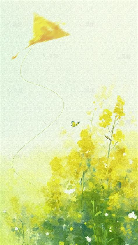 春分清新感渐变肌理植物背景素材 花瓣网