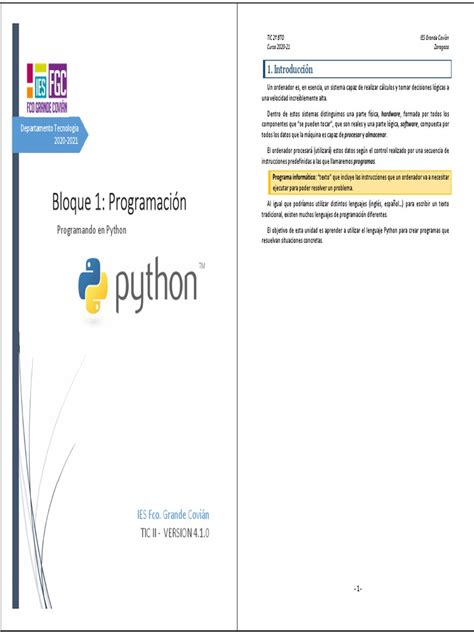 Apuntes Python Mini Pdf Lenguaje De Programación Compilador