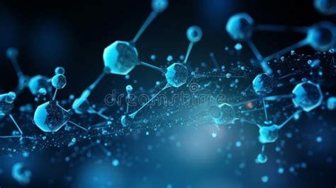 Molecule Atom Model Abstract Structure Science And Medical Concept Stock Illustration