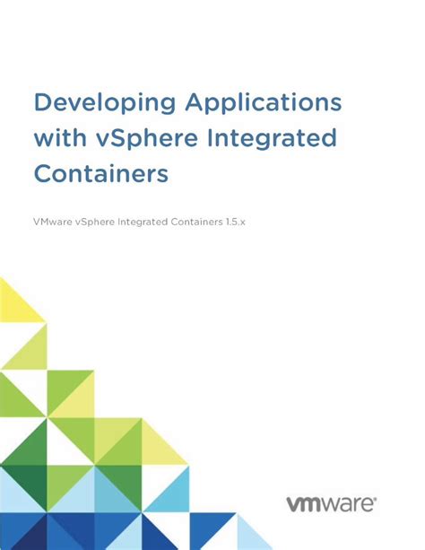 Pdf Table Of Contents Vmware · In Container Networking With Vsphere Integrated Containers