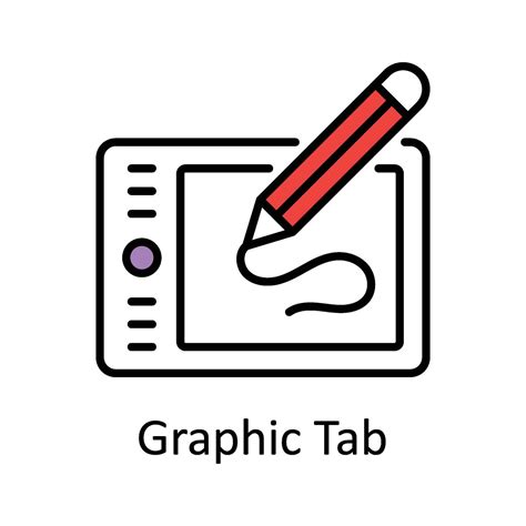 Graphic Tab Filled Outline Icon Design Illustration Art And Crafts Symbol On White Background