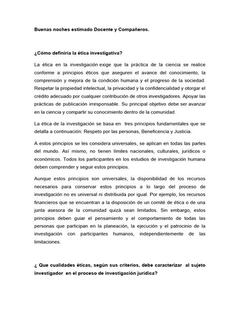 Etica Investigativa De Investigacion Juridica Pdf Teoría Ley