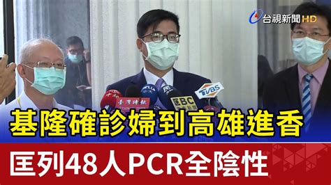 基隆確診婦到高雄進香 匡列48人pcr全陰性 Youtube