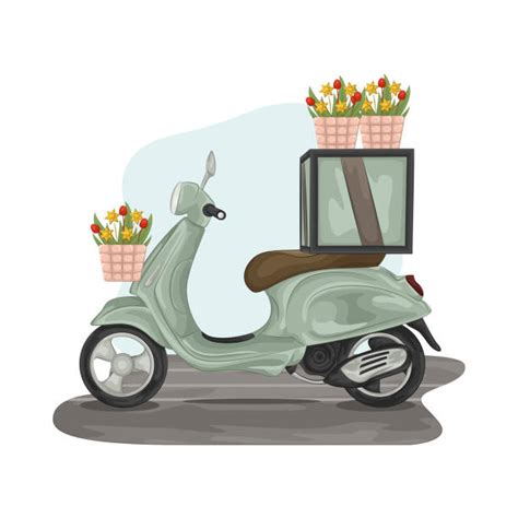 110 Electric Scooter Couple Stock Illustrations Royalty Free Vector