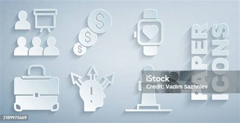 프로젝트 팀 베이스 스마트 시계 서류 가방 스피커 재무 성장 및 달러 및 교육 프레젠테이션 아이콘을 설정합니다 벡터 3차원 형태에 대한 스톡 벡터 아트 및 기타 이미지