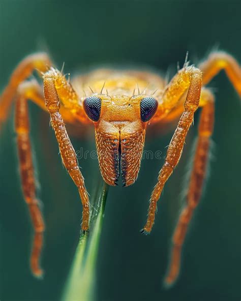 A Stunning Close Up Of A Vibrant Orange Spider Its Intricate Details