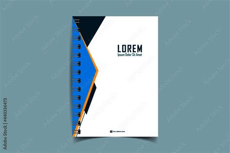 Notebook Cover Template Notepad Cover And Page Of The Annual Report Book Cover Design Isolated
