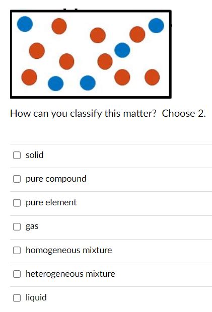 Solved How Can You Classify This Matter Choose 2 Solid