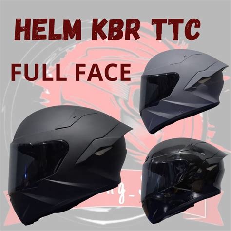 Jual Helm Kbr Tt Course Ttc Vrc Motif Full Face Solid Polos Sni