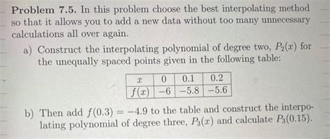Solved Problem In This Problem Choose The Best Chegg