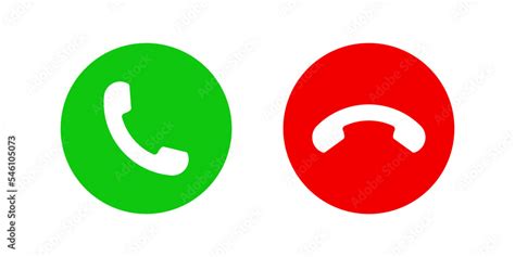 Phone Call Icon Accept And Decline Stock Vector Adobe Stock