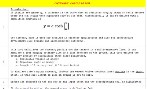 Mooring Line Catenary App
