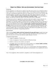 Objective Memo Outline Assignment Instructions 1 Docx PLST 202 OBJECTIVE MEMO OUTLINE