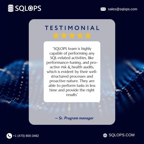Sqlops On Linkedin Client Testimonial Sqlops