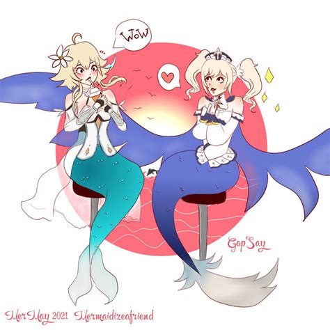 Lumine And Barbara Mermay2021 Mermaidizeafriend By Gapsay On Deviantart