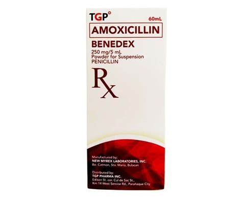 Tgp Amoxicillin Benedex Orange Flavor 250mg 5ml 60ml