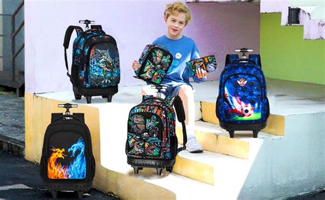 Ccjpx 3pcs Rolling Backpack For Men 21 Inch Water
