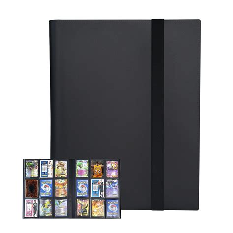 Card Binder 9 Pocket Trading Card Album Folder 360 Side Loading Po