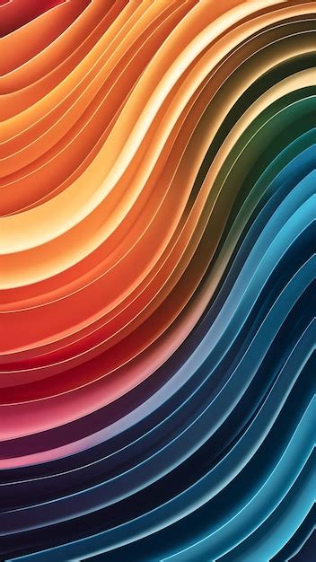 Abstract Colorful Wave Pattern Background With Smooth Undulating Lines Premium Ai Generated Image