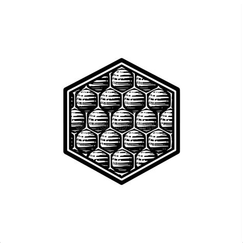 Bee Hive Vector Icon Vintage Retro Logo Illustration Design Stock