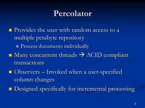 Ppt Large Scale Incremental Processing Using Distributed Transactions
