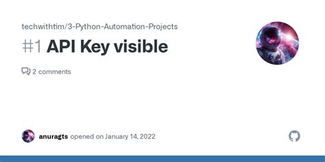 API Key Visible Issue 1 Techwithtim 3 Python Automation Projects