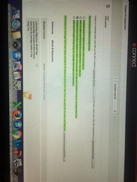 Solved The Minimum Efficient Scale Is The Smallest Level Of