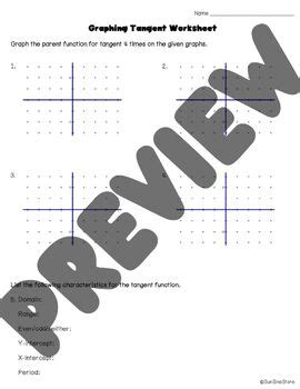 Graphing Tangent Notes And Worksheet By Sun Sine TPT
