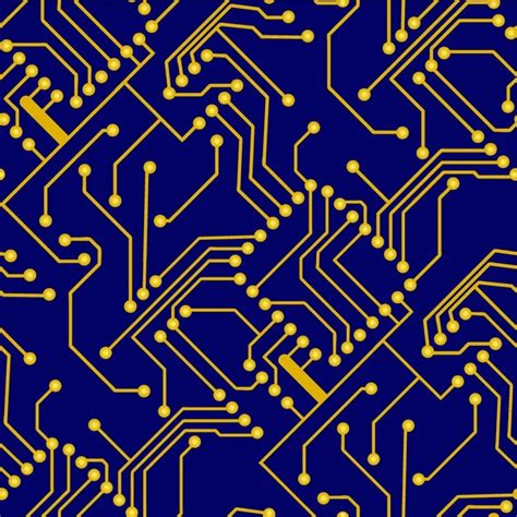Vector Seamless Circuit Board Pattern Vector Image By Germina Vector Stock 9557580