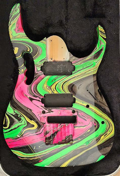 7 String Custom Swirl Body Fits Ibanez Style Necks Reverb