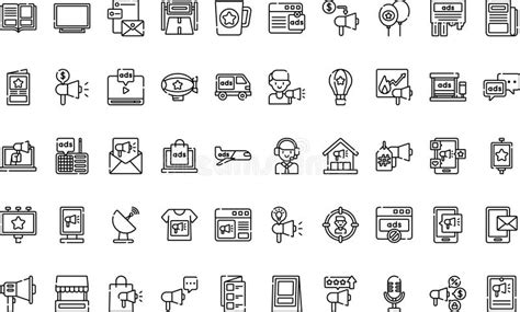 Advertisement Icons Icons Simple Vector Icon Illustration Symbol