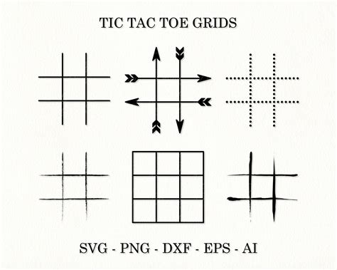 Tic Tac Toe Svg Tic Tac Toe Grid Svg Tic Tac Toe Game Board Etsy
