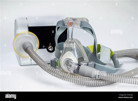 Cpap Machine With Mask And Hose For People With Sleep Apnea